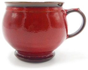 Keramický hrnek Červený, 450 ml – ruční práce, české řemeslo