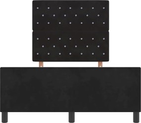 Postel s boxspringem s čelo Černá 120 x 200 cm samet 3344869
