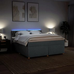 Box spring postel s matrací tmavě šedá 180x200 cm textil 3289067