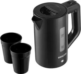 SENCOR SWK 155BK černá / Rychlovarná cestovní konvice / 1100W / 0.5L