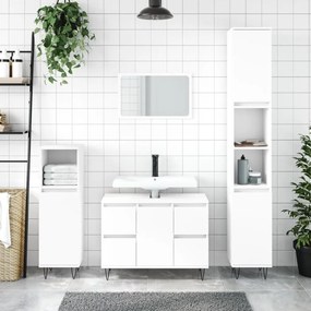 vidaXL Koupelnová skříňka 80 x 33 x 60 cm kompozitní dřevo [831658] Barva: Bílá