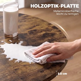 HOMCOM Rozkládací jídelní stůl pro 4–6 osob, kuchyňský stůl v industriálním stylu s nohami ve tvaru pavouka, rustikálně hnědý