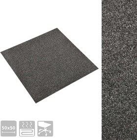 vidaXL Kobercové podlahové dlaždice 20 ks 5 m² 50 x 50 cm [147309] Barva: striped anthracite