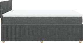 Box spring postel s matrací tmavě šedá 140x200 cm textil 3287480