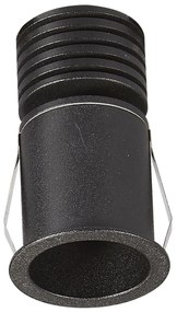 Mantra 6856 Guincho, černá zápustná bodovka 3W LED 3000K, prům. 4,1cm, IP54