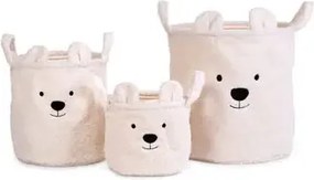 Childhome Koš na hračky Teddy Off White 30x30x30 cm