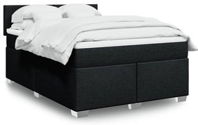 Box spring postel s matrací černá 140 x 190 cm textil 3285878