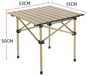 Flamenco Mystique Skládací piknikový cateringový stůl 53 x 51 cm béžový SC10JBR pro outdoorové aktivity