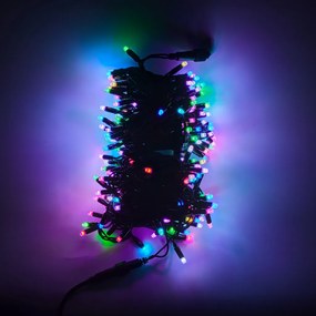 Easy Fix RGB LED světelný řetěz, 20 m, venkovní, 200 diod, černý kabel, IP67