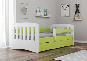 Dětská postel se zábranou Kitty - zelená