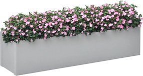 Outsunny květináč na bylinky ocelový květináč 91x22x22cm šedý na balkon a terasu | Aosom.de
