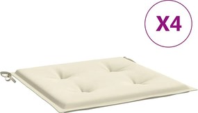 Podušky na zahradní židli 4 ks krémové 50x50x3 cm látka oxford 314042