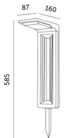 LED Solární lampa LED/0,2W/3,7V 6500K IP44 2200 mAh