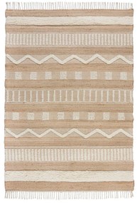 Flair Rugs, Kusový koberec Jubilant Medina Jute Natural/Ivory, 120x170, béžová, ložnice