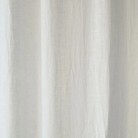 Bílý lněný lehký závěs s tunýlkem Linen Tales Daytime, 250 x 130 cm