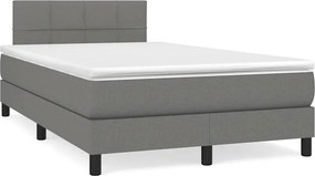 Box spring postel s matrací tmavě šedá 120x200 cm textil 3140042