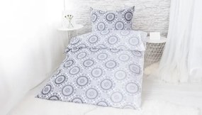 XPOSE ® Bavlněné povlečení na dvě lůžka SANA - šedá 140x200, 70x90