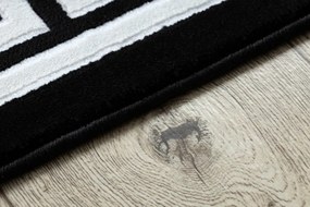 Dywany Łuszczów, Kusový koberec Gloss 6776 85 greek black/ivory, 80x150, černobílá, chodba / předsíň