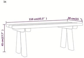 Zahradní lavička, borovicový masiv, barva přírodní, NoBi VENDA