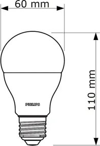 Philips CorePro LEDbulb A60 E27 10W / LED žárovka / 1055lm / bílá