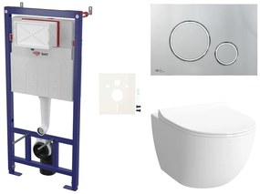 Cenově zvýhodněný závěsný WC set SAT do lehkých stěn / předstěnová montáž+ WC VitrA Sento SIKOSSSEN71K