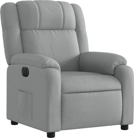 Elektrické polohovací křeslo světle šedé textil 3205178