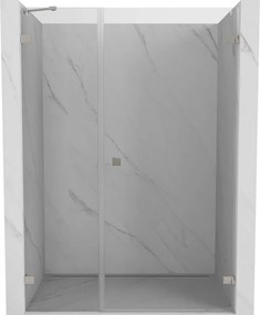 Mexen Lunar-B, pravé otočné sprchové dveře 145 cm, 8mm čiré sklo, ocelový profil, 832S-145-050-97-00-P