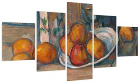 Obraz - Paul Cézanne, Still Life with Milk Jug and Fruit, reprodukce (125x70 cm)