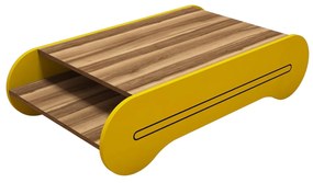 Konferenční stolek Clement (ořech + žlutá). 1089043