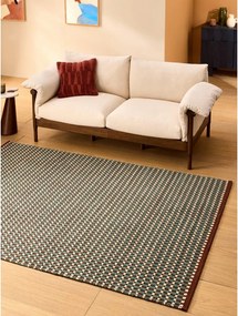 Zelenomodrý ručně tkaný koberec s příměsí vlny 120x170 cm Ember – MADE