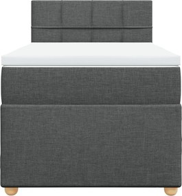 Box spring postel s matrací tmavě šedá 90x190 cm textil 3288836