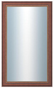 DANTIK - Zarámované zrcadlo - rozměr s rámem cca 60x100 cm z lišty ANGLIE hnědá Au linka (612)
