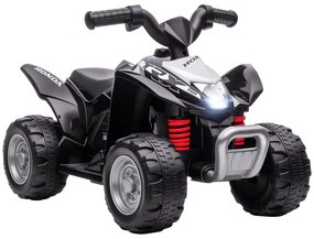 AIYAPLAY elektrická čtyřkolka miniquad pro děti od 18 měsíců, dětská elektrická čtyřkolka s LED diodami a klaksonem, černý kov, bezpečná zábava při j…