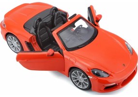 Kovový model bburago porsche 718 boxster orange