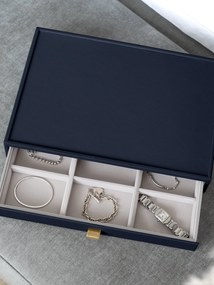 Krabička na šperky Stackers s 9 přihrádkami se zásuvkou supersize taupe