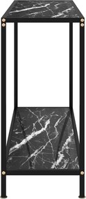 Konzolový stolek černý 100 x 35 x 75 cm tvrzené sklo 322838
