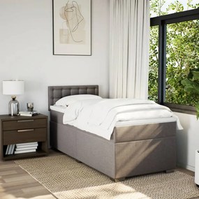 Box spring postel s matrací taupe 90x200 cm textil 3288089