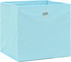 Úložné boxy 4 ks bledě modré 32 x 32 x 32 cm textil 288373