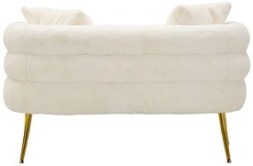 Designová pohovka Harmony 133 cm bílá / zlatá