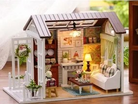 KIK obývací pokoj s LED osvětlením DIY model / od 8 let