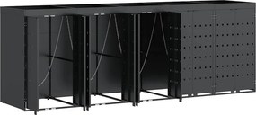 Úložný box na 5 popelnic Antracit 340 x 77,5 x 121,5 cm 3394746