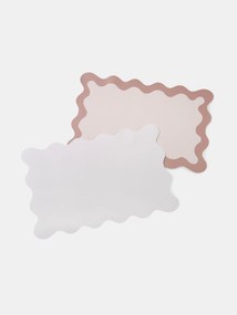 Sinsay - Prostírání se zvlněným okrajem 2 pack - béžová