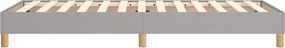 Rám postele s boxspringem světle šedá 100 x 200 cm textil 3120590