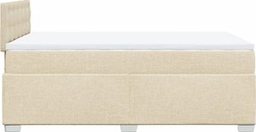 Box spring postel s matrací krémová 120x190 cm textil 3285846