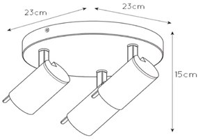 Lucide 17998/15/30 - LED Stmívatelné bodové svítidlo GRONY 3xGU10/5W/230V