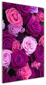 Wallmuralia Vertikální Foto obraz sklo tvrzené Růžové růže 50x100