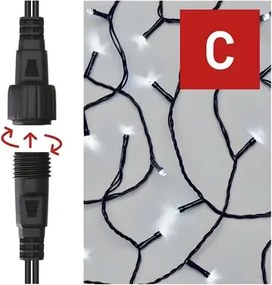 Emos D1AC02 Connect / Světelný řetěz / 50 LED / 5 m / IP44 / studená b