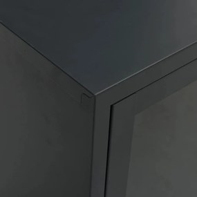 vidaXL TV stolek 105 x 35 x 52 cm ocel a sklo [336058] Barva: Černá
