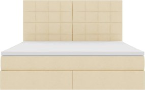 Postel s úložným prostorem a matrací Krémová 160 x 200 cm 3371794