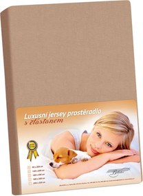 Bellatex Jersey LUX Hnědá 180x200 cm